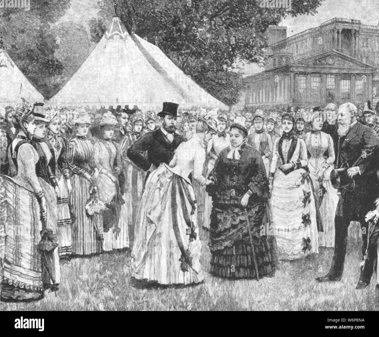 Royal jubilee garden party Black and White Stock Photos & Images - Alamy