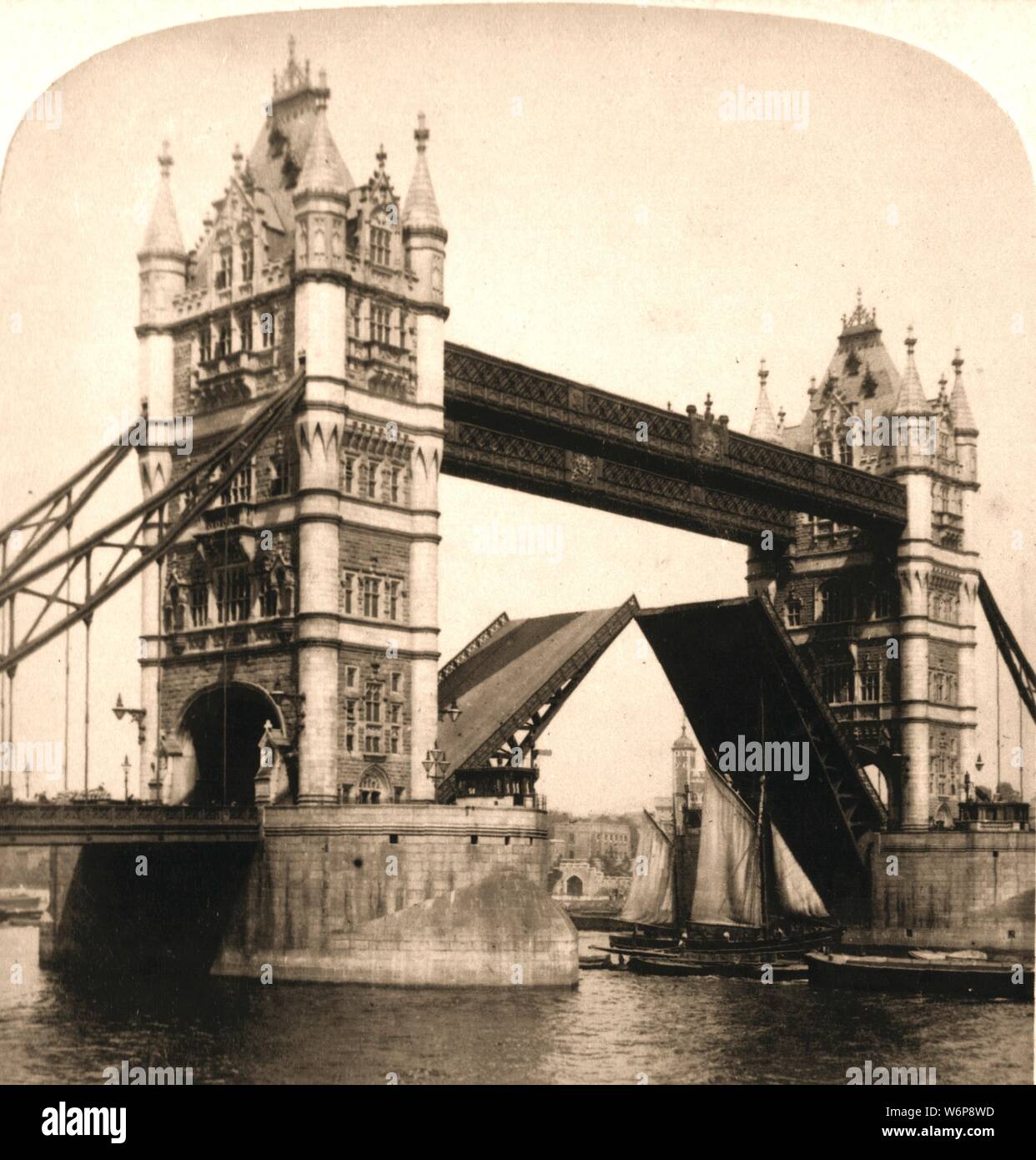'The New Tower Bridge, London', 1896. From "Underwood and Underwood ...