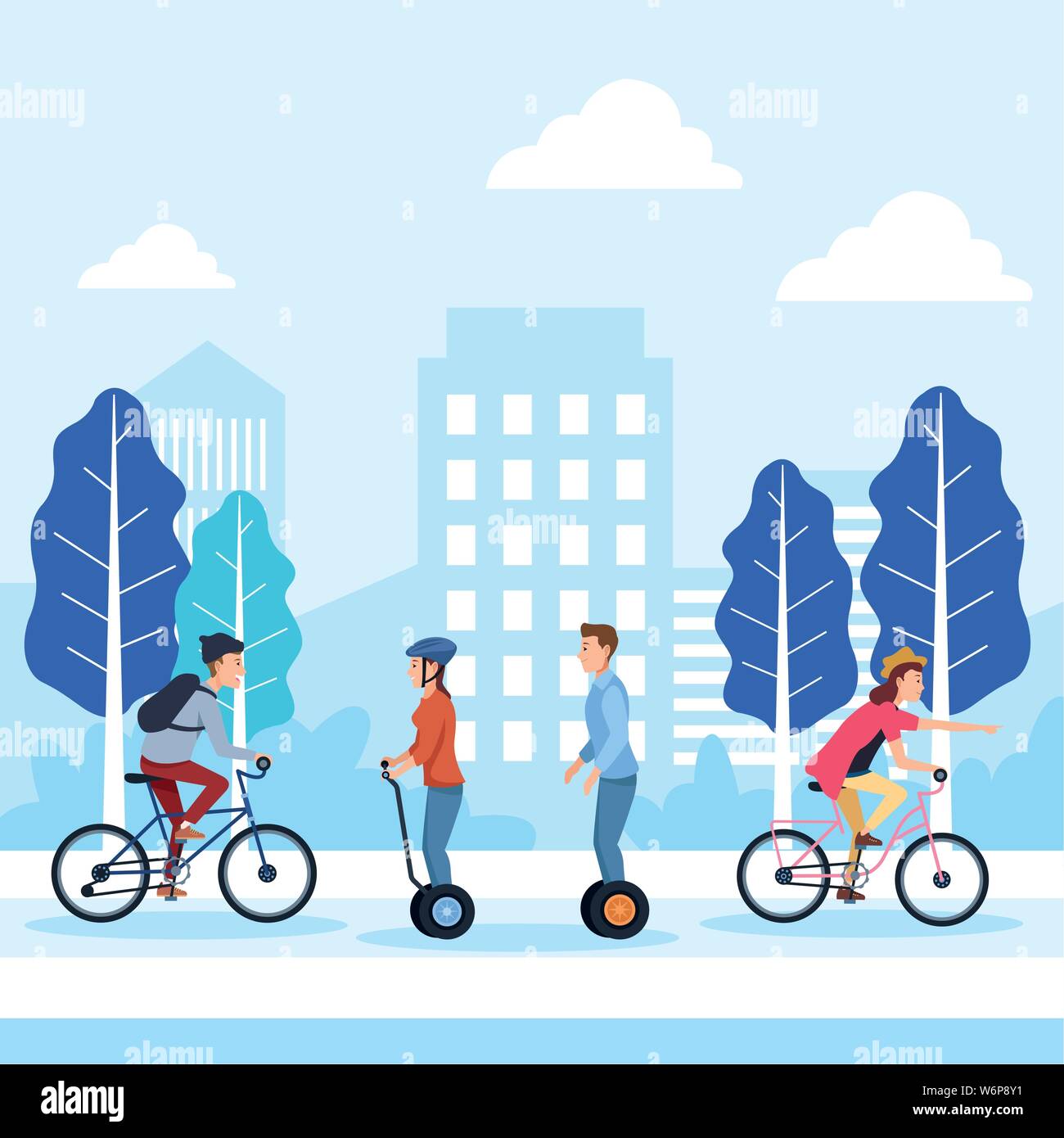 sport outdoor sportive activity cartoon Stock Vector Image & Art - Alamy