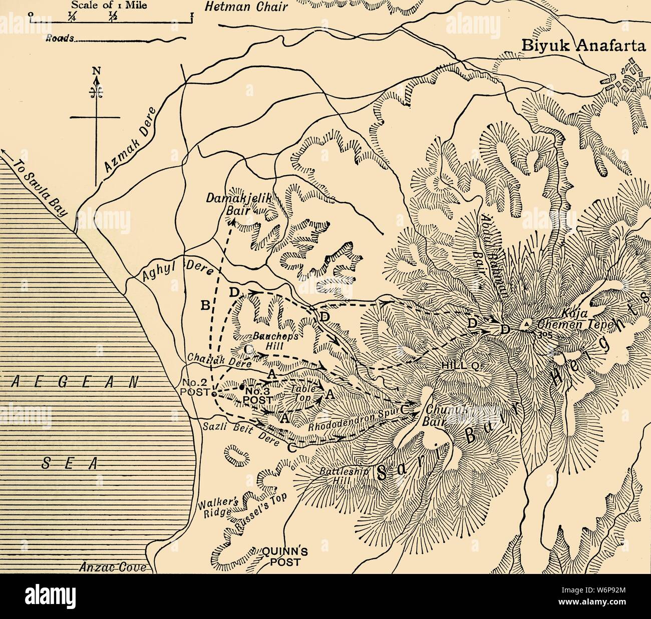 Gallipoli campaign map hi-res stock photography and images - Alamy