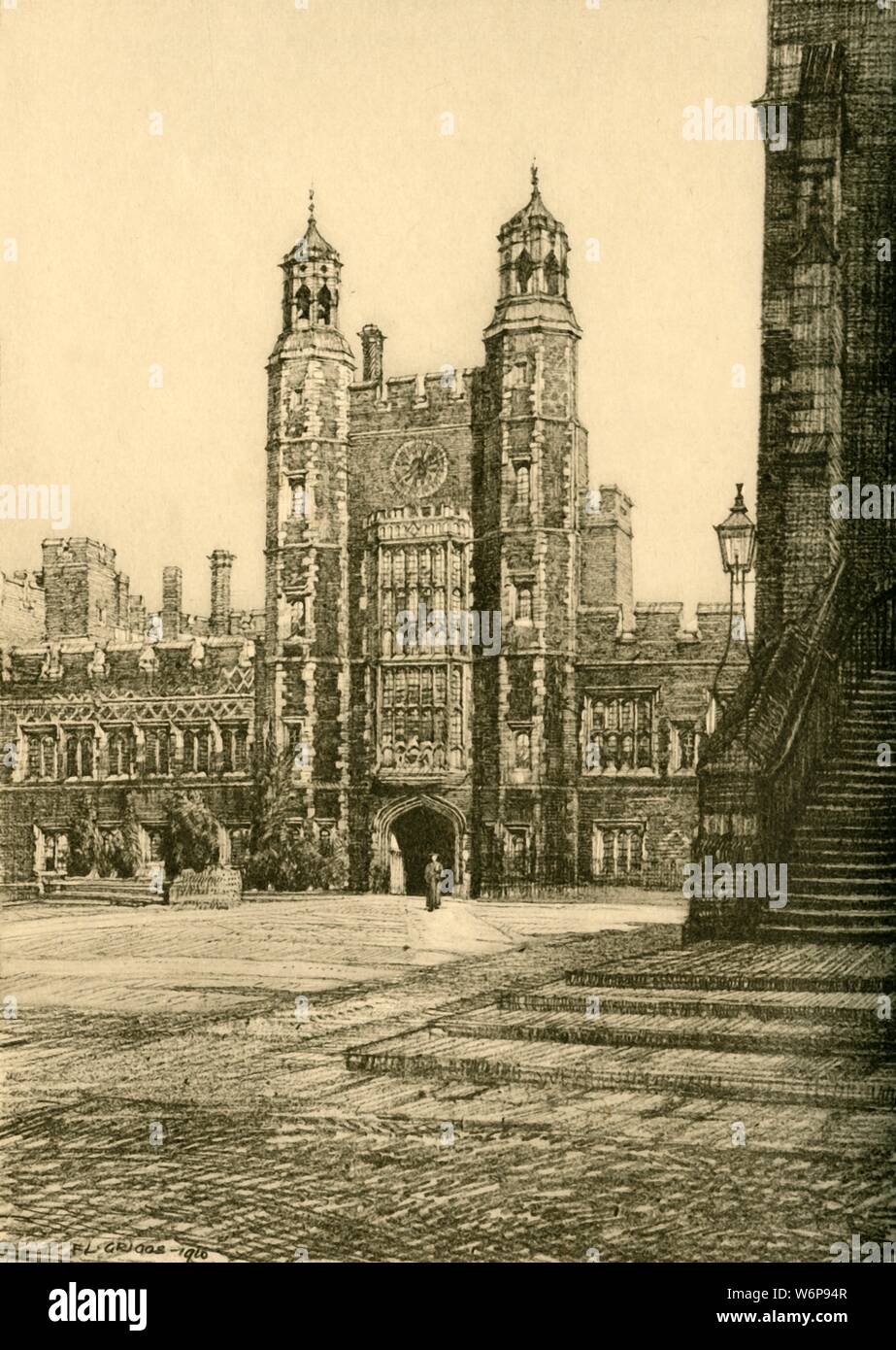 'Lupton's Tower', 1911. Lupton's Tower, Eton College, built 1514-20 by ...