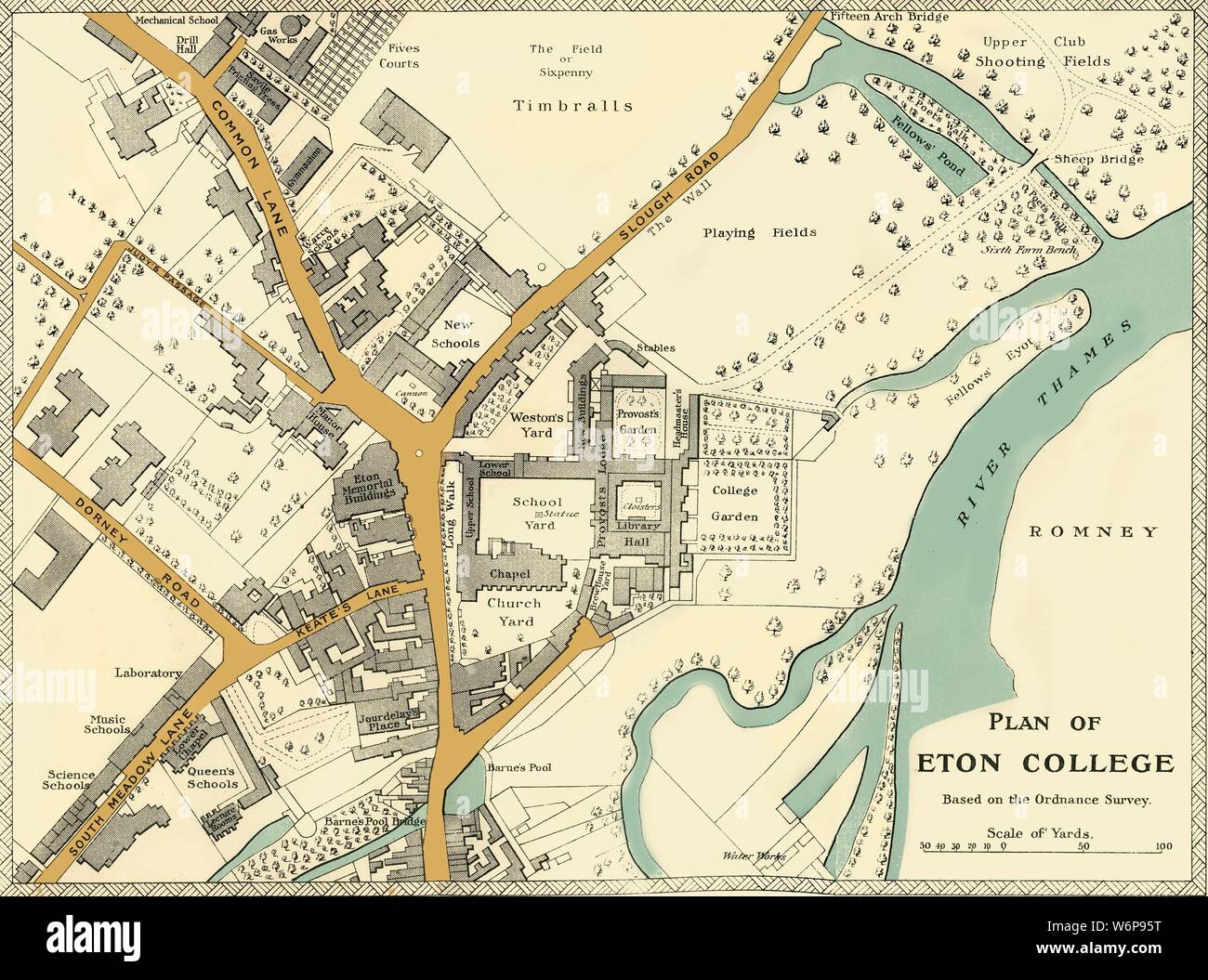 'Plan of Eton College', 1911. Generations of British and foreign ...
