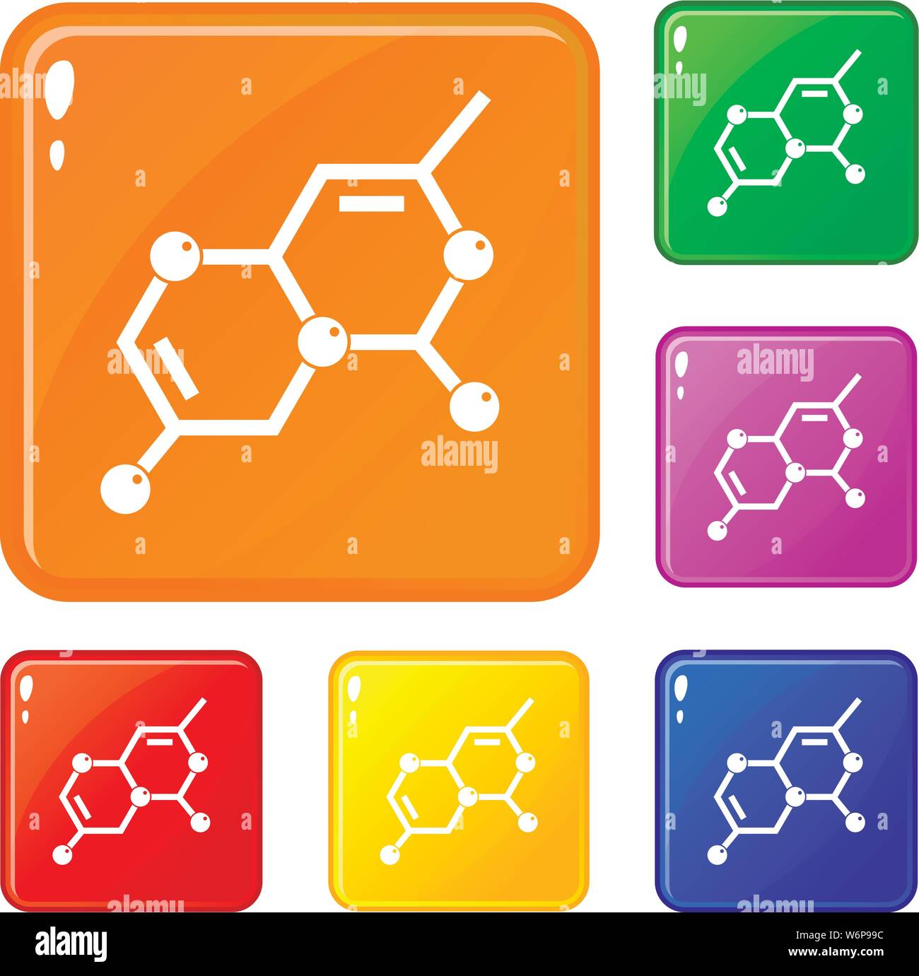 Crystal lattice icons set vector color Stock Vector Image & Art - Alamy