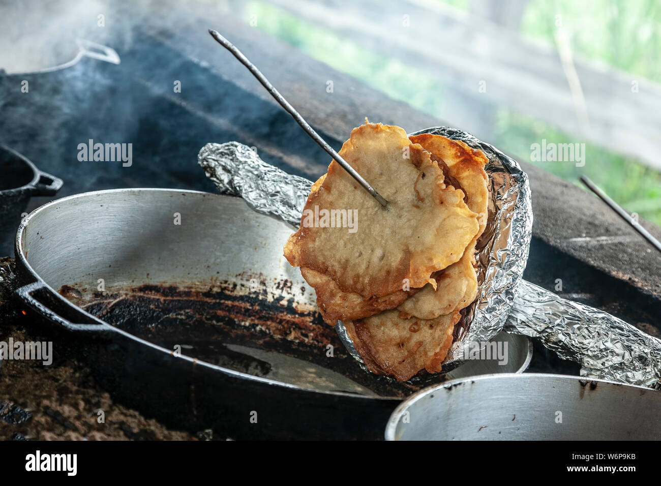 "Bacalaitos" (cod fritters), Piñones, Puerto Rico Stock Photo - Alamy