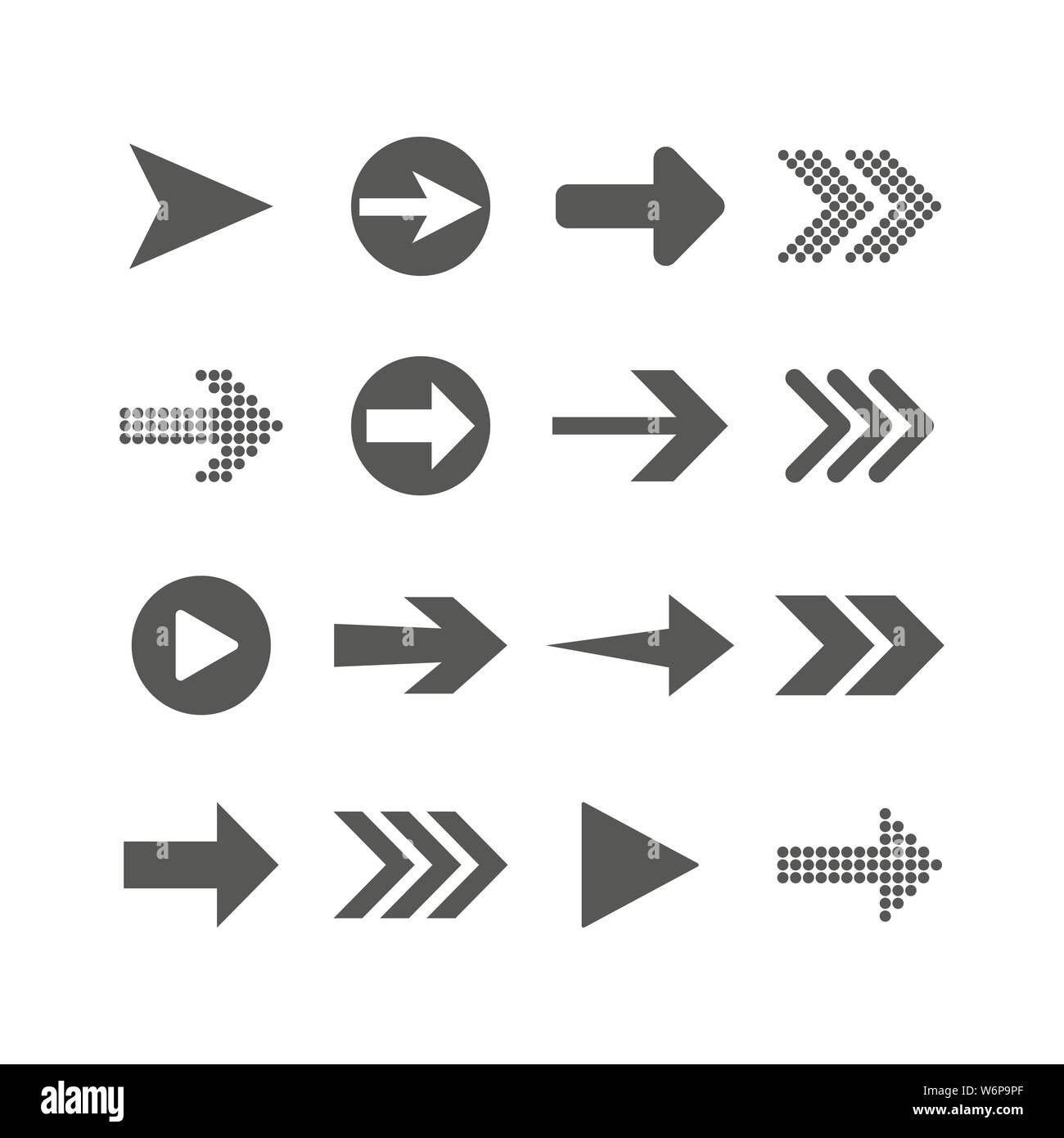 Vector illustration, flat design. Arrow icon set Stock Vector Image ...