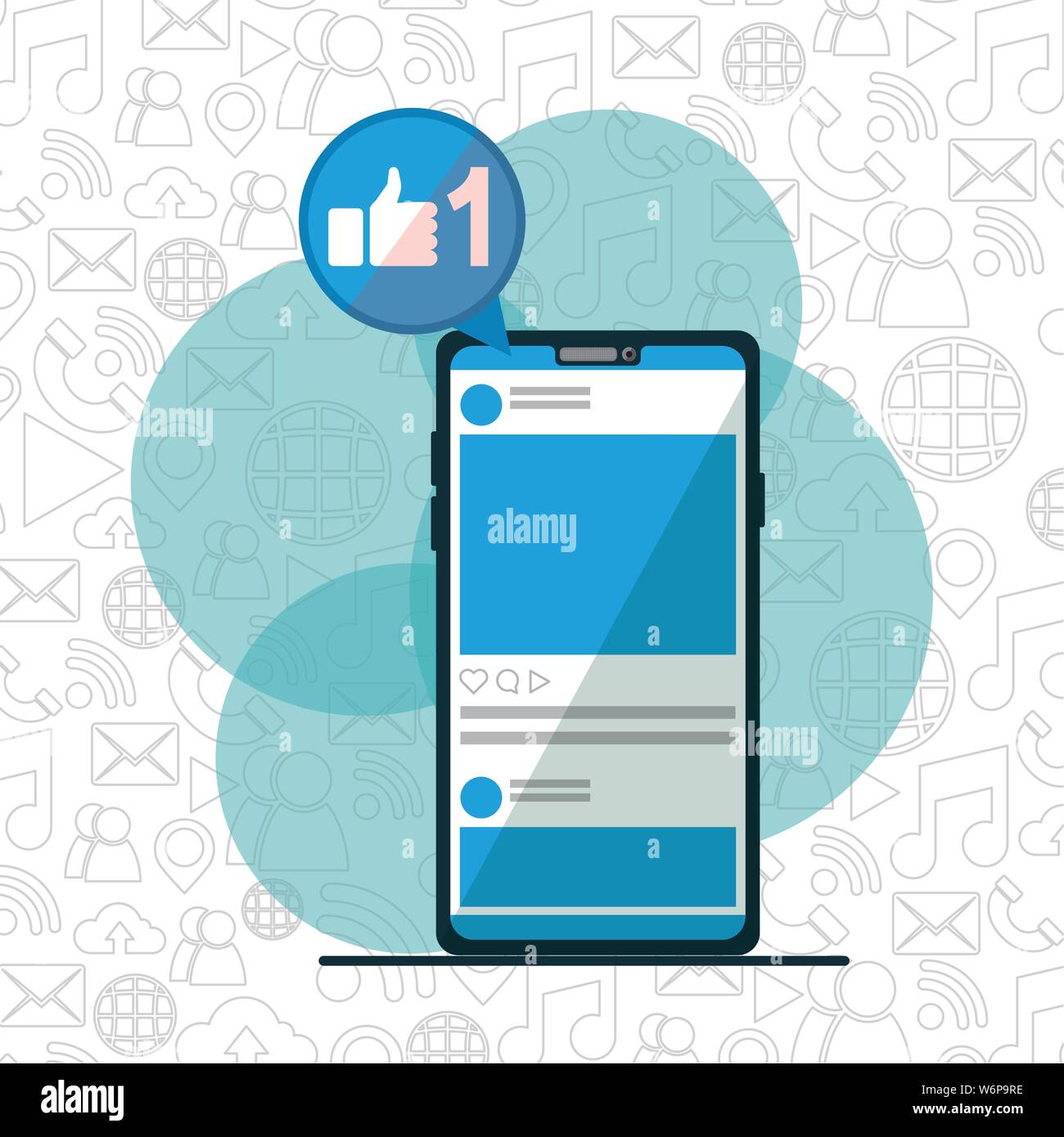 social network media flat design Stock Vector Image & Art - Alamy