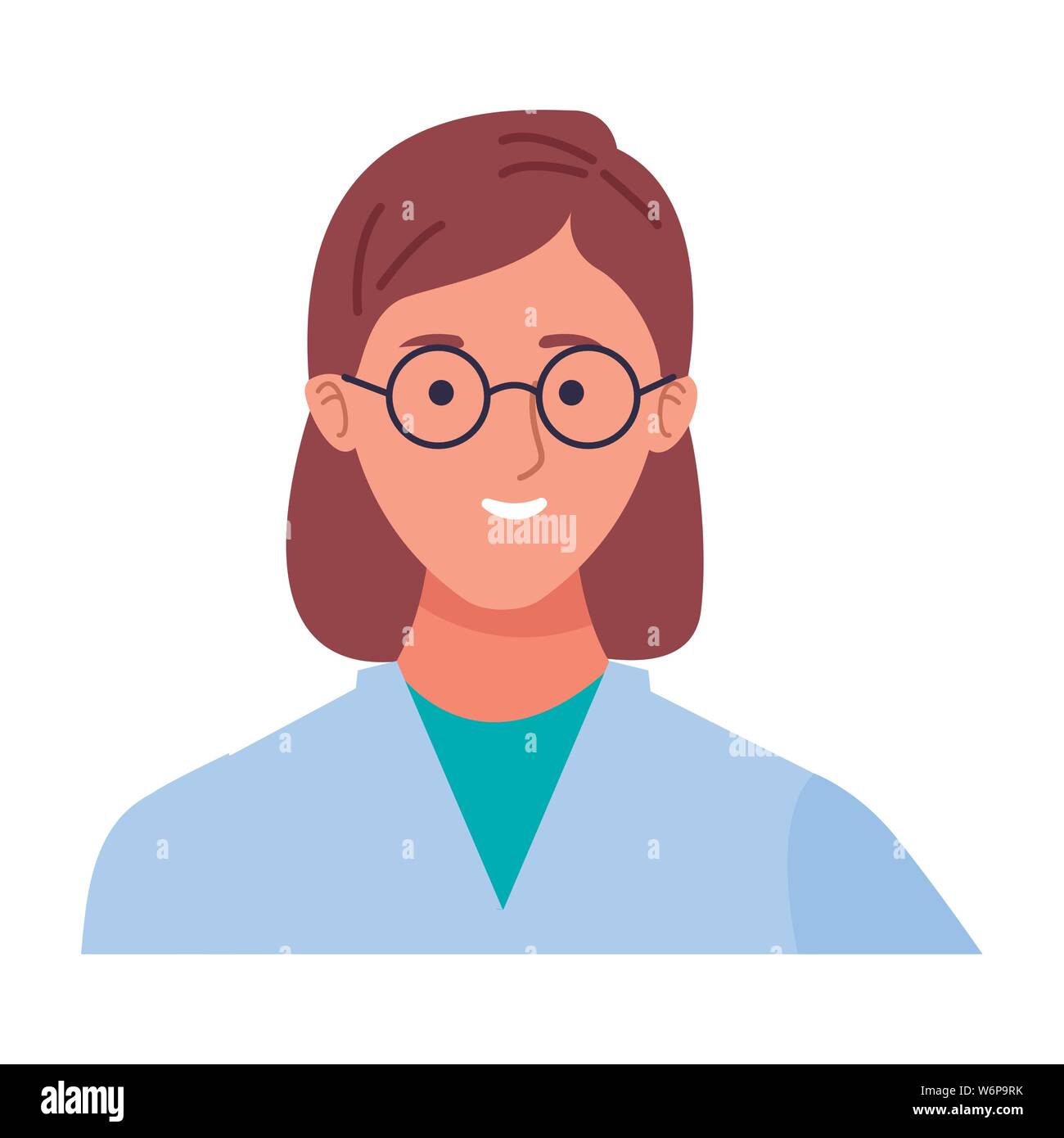 Doctor woman smiling profile cartoon Stock Vector Image & Art - Alamy