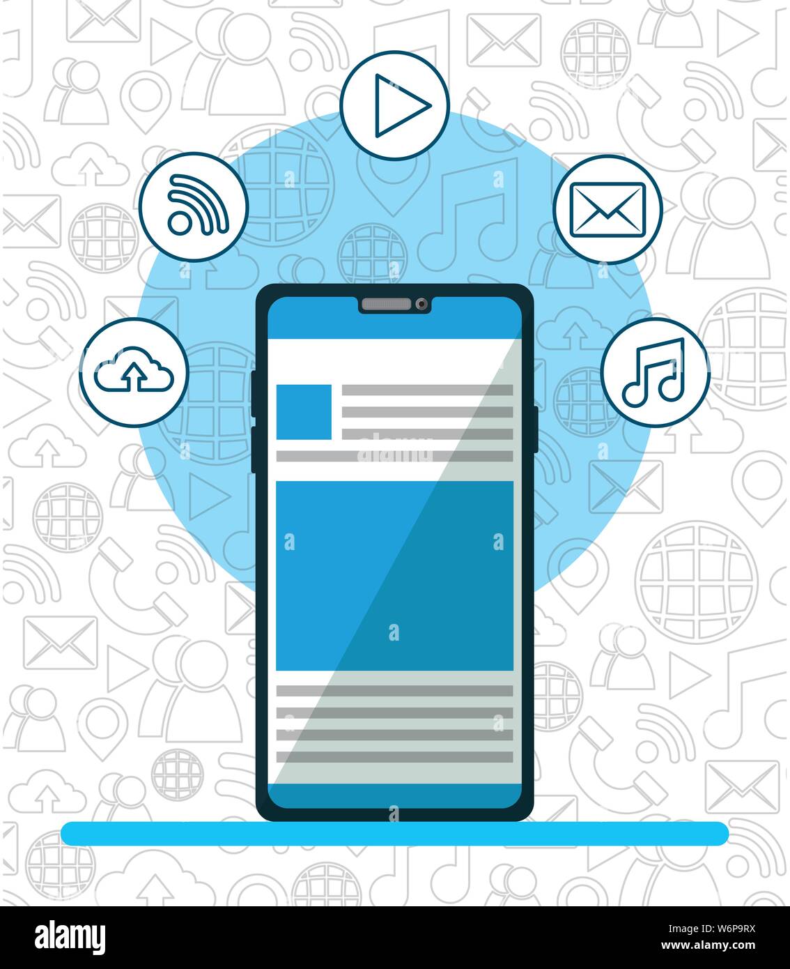 social network media flat design Stock Vector Image & Art - Alamy