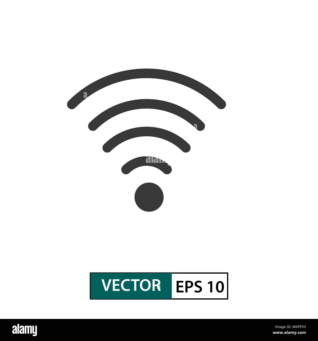 Wifi signal vector icon. isolated on white background. Vector ...