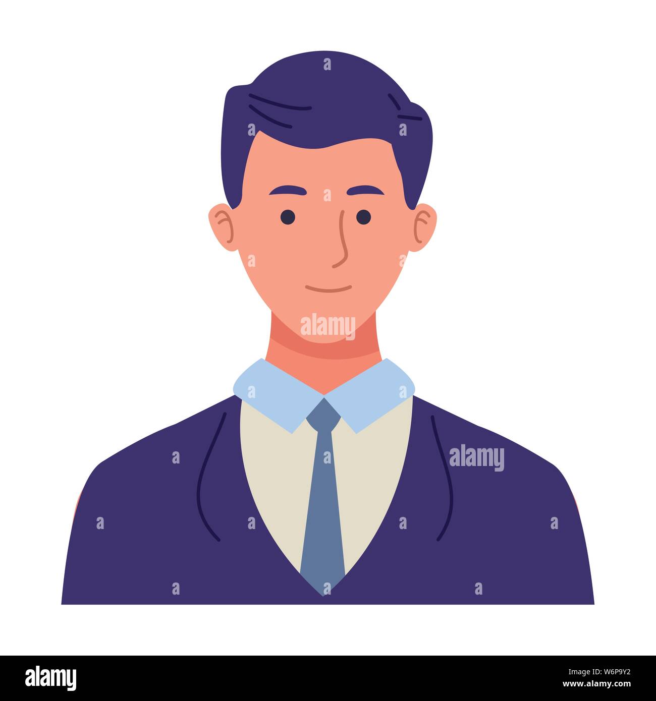 Executive businessman smilig profile cartoon Stock Vector Image & Art ...