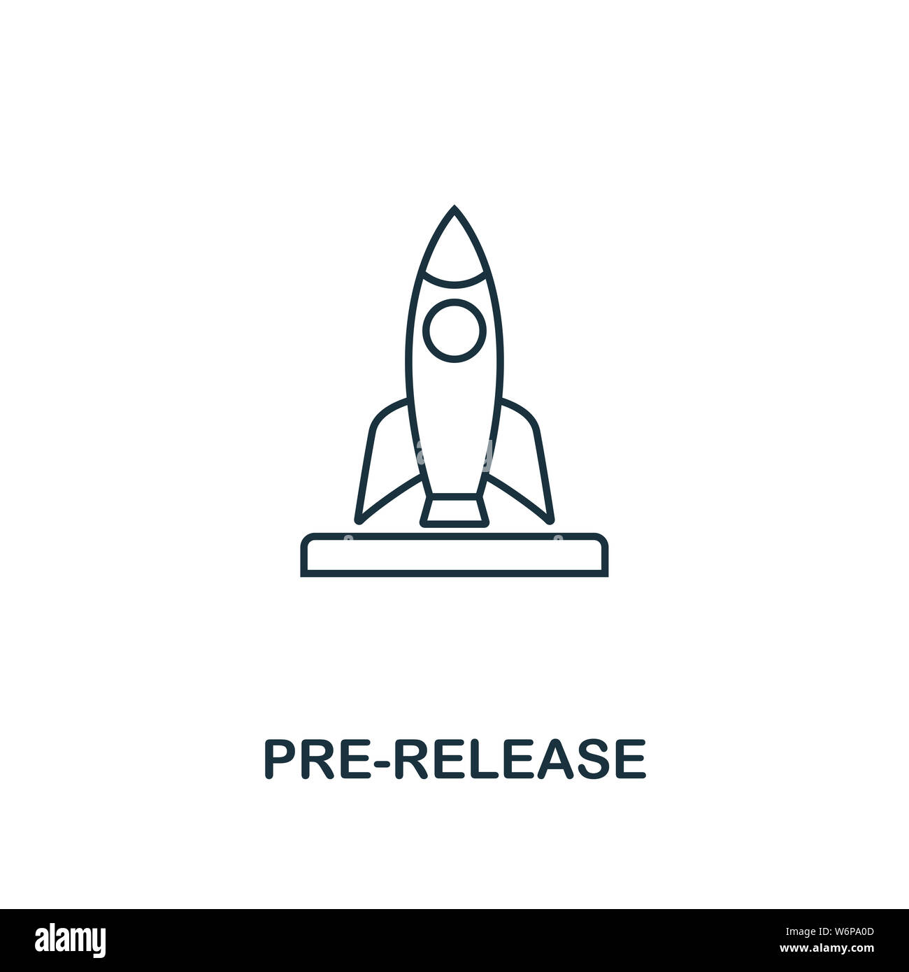 Pre-Release outline icon. Thin line element from crowdfunding icons ...