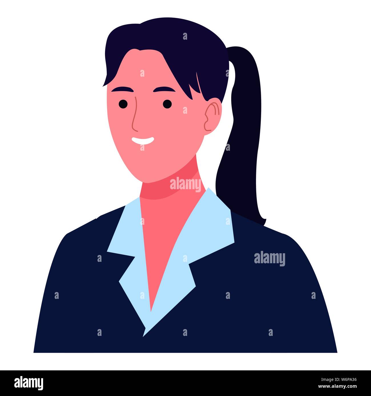 Businesswoman smiling profile cartoon Stock Vector Image & Art - Alamy