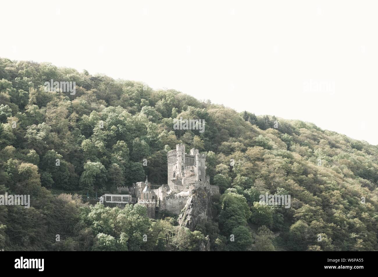 Rheinstein Castle, Germany - 27 April 2019: View of the Castle in the ...