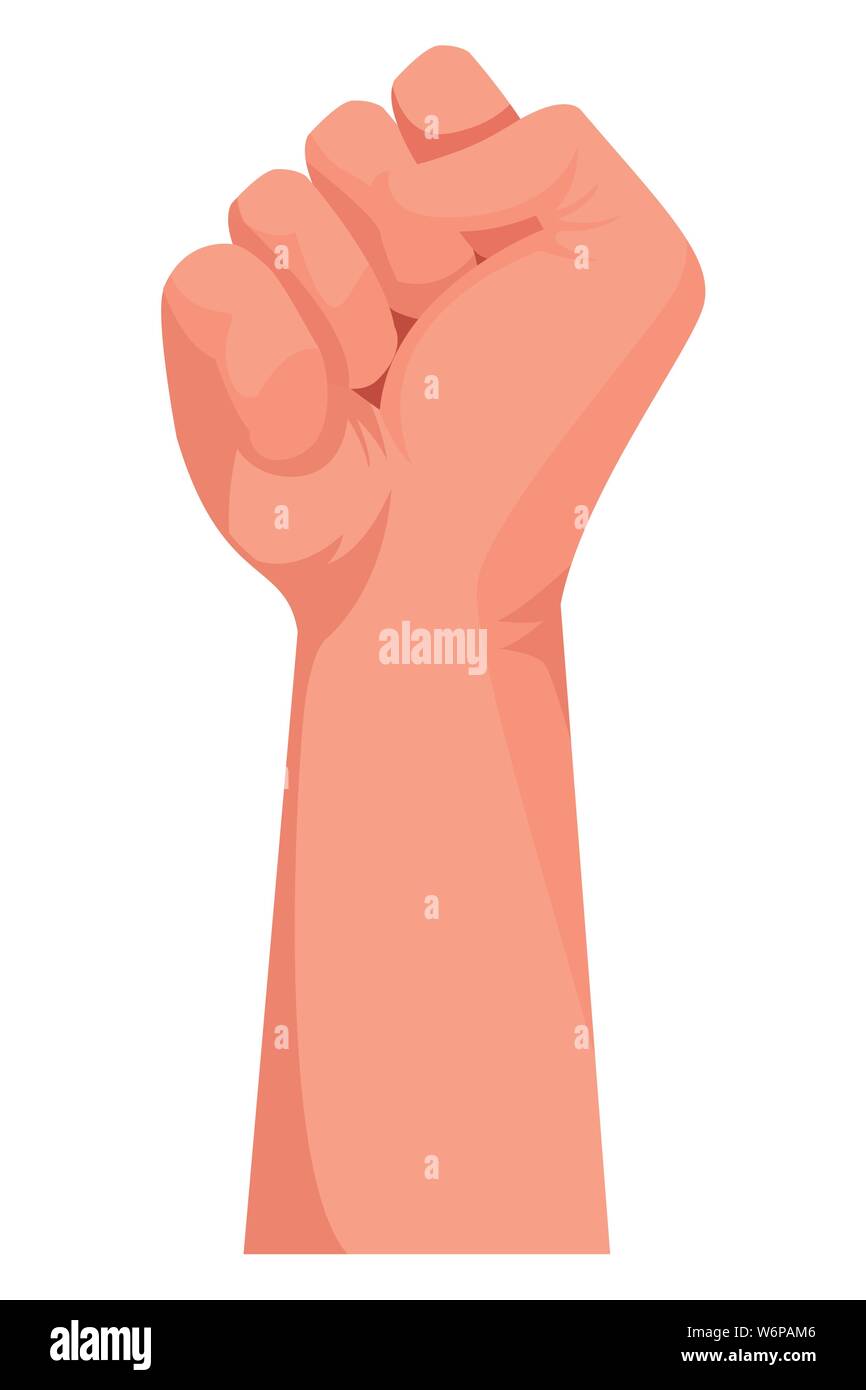 Hand clenched isolated symbol cartoon Stock Vector Image & Art - Alamy