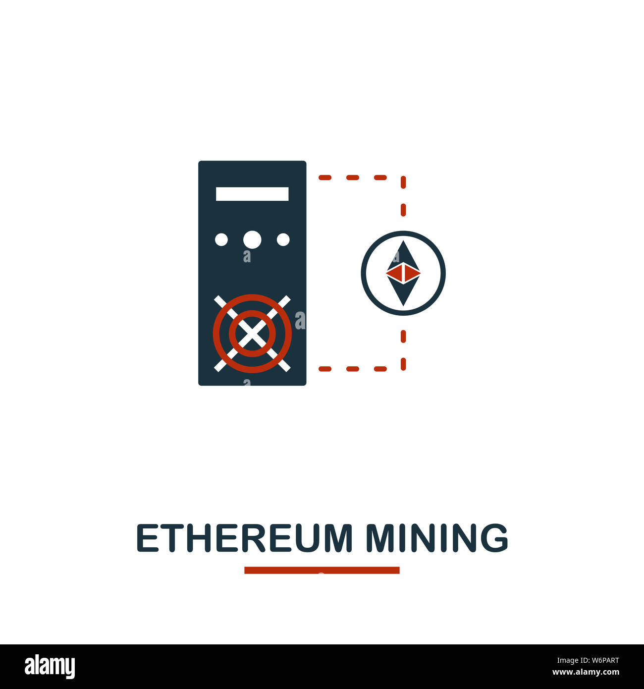 Ethereum Mining icon. Creative two colors design from crypto currency ...