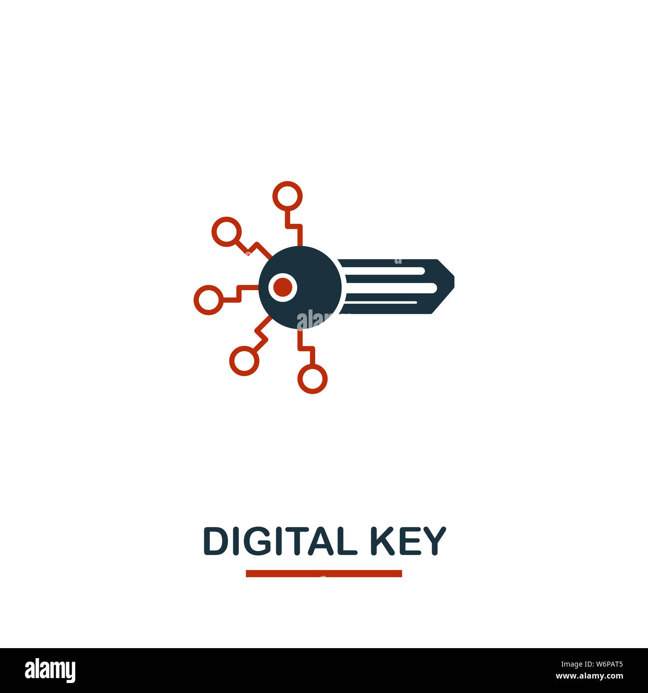 Digital Key icon. Creative two colors design from crypto currency icons ...