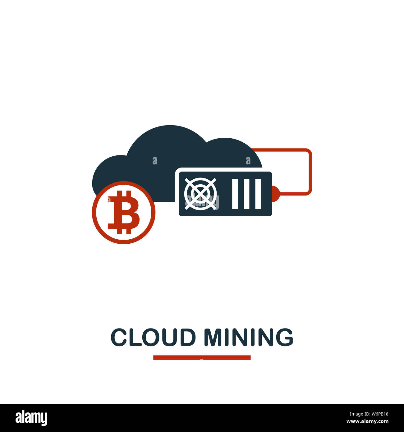 Cloud Mining icon. Creative two colors design from crypto currency ...