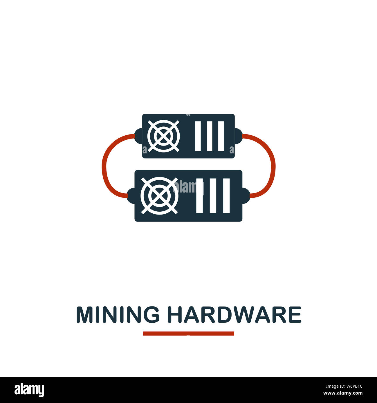 Mining Hardware icon. Creative two colors design from crypto currency ...