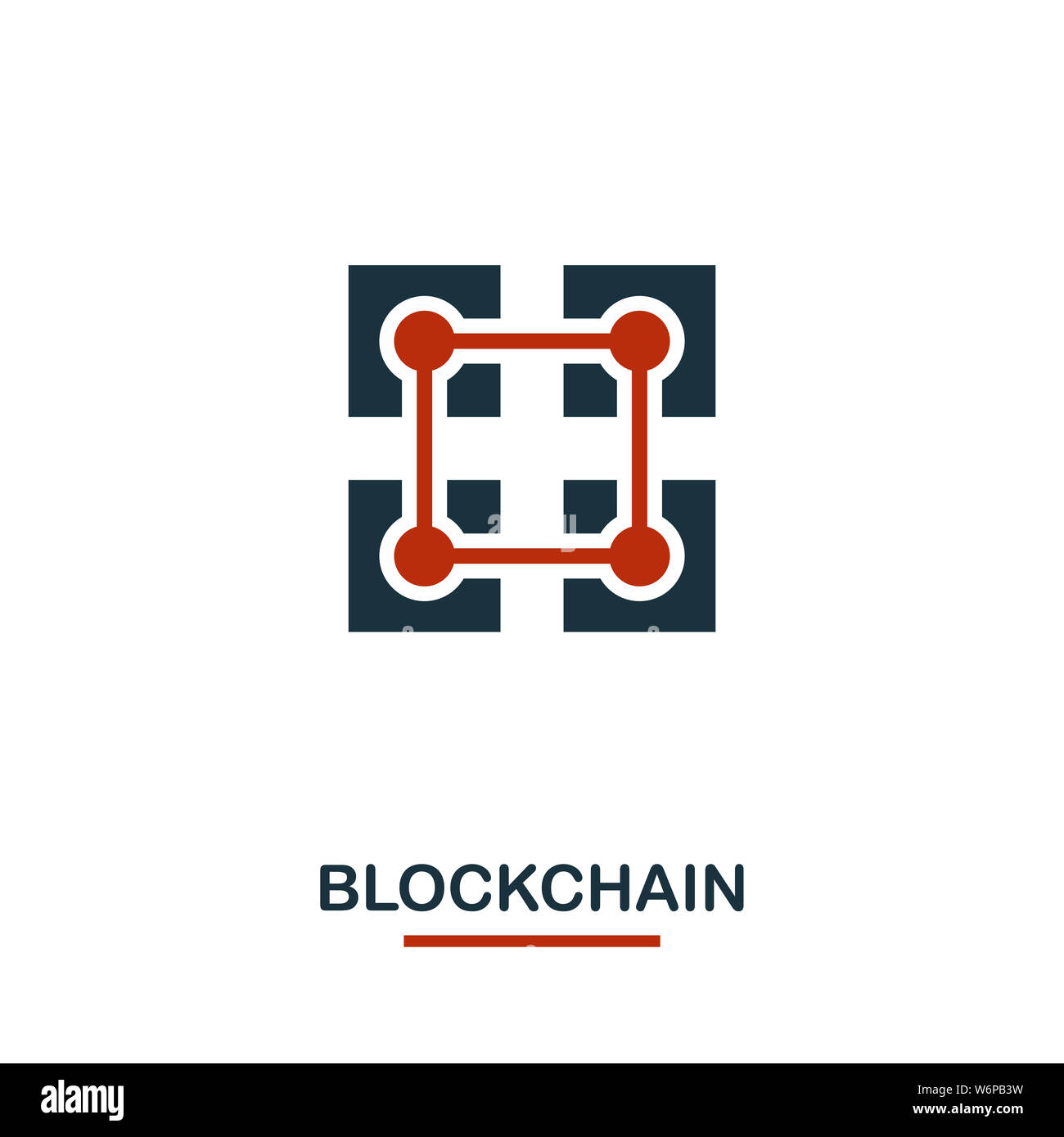 Blockchain icon. Creative two colors design from crypto currency icons ...
