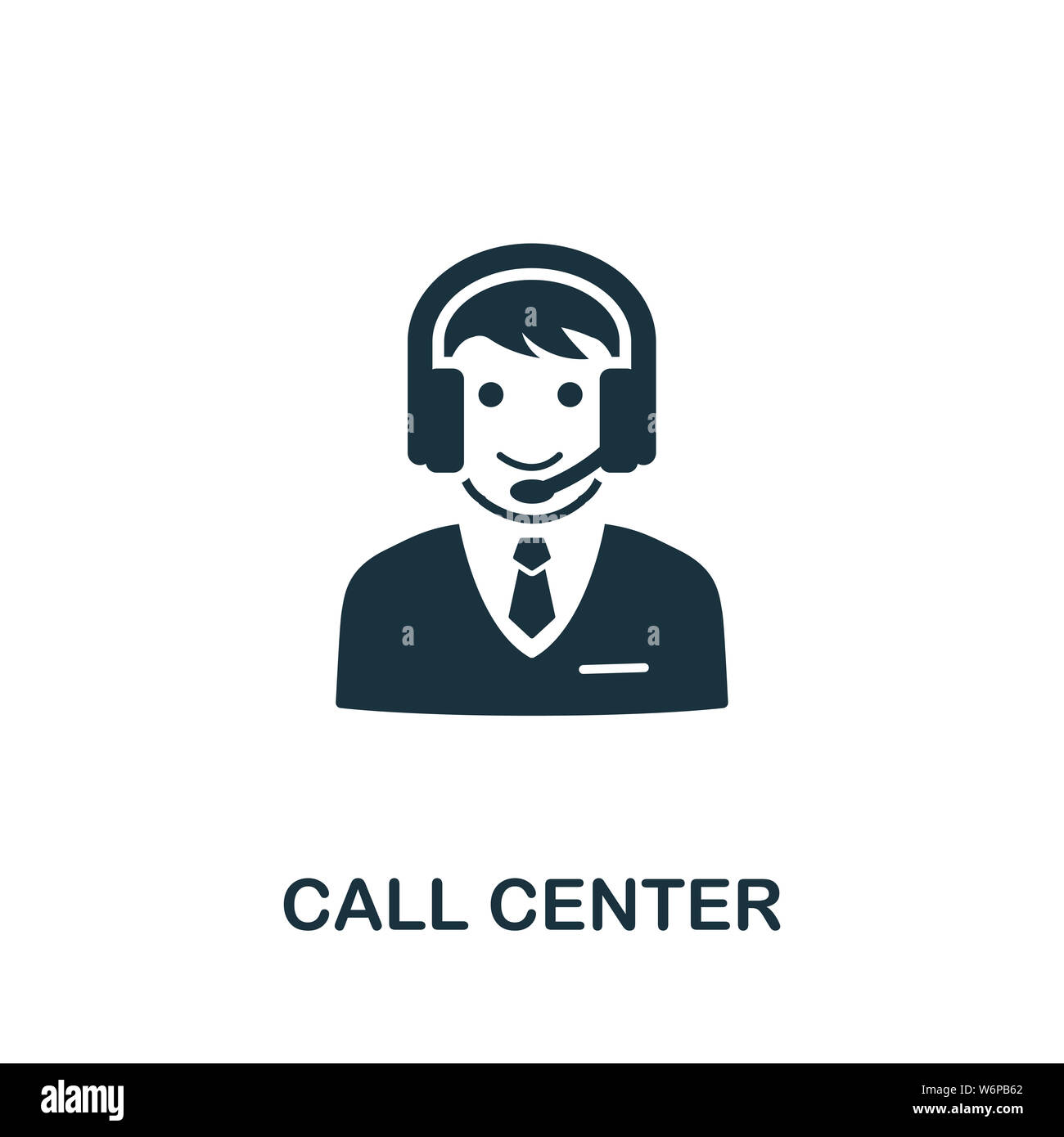 Call Center icon symbol. Creative sign from icons collection. Filled ...