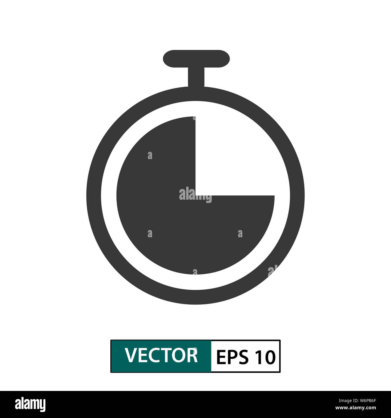 Timer Vector Icon Isolated On White Background Vector Illustration