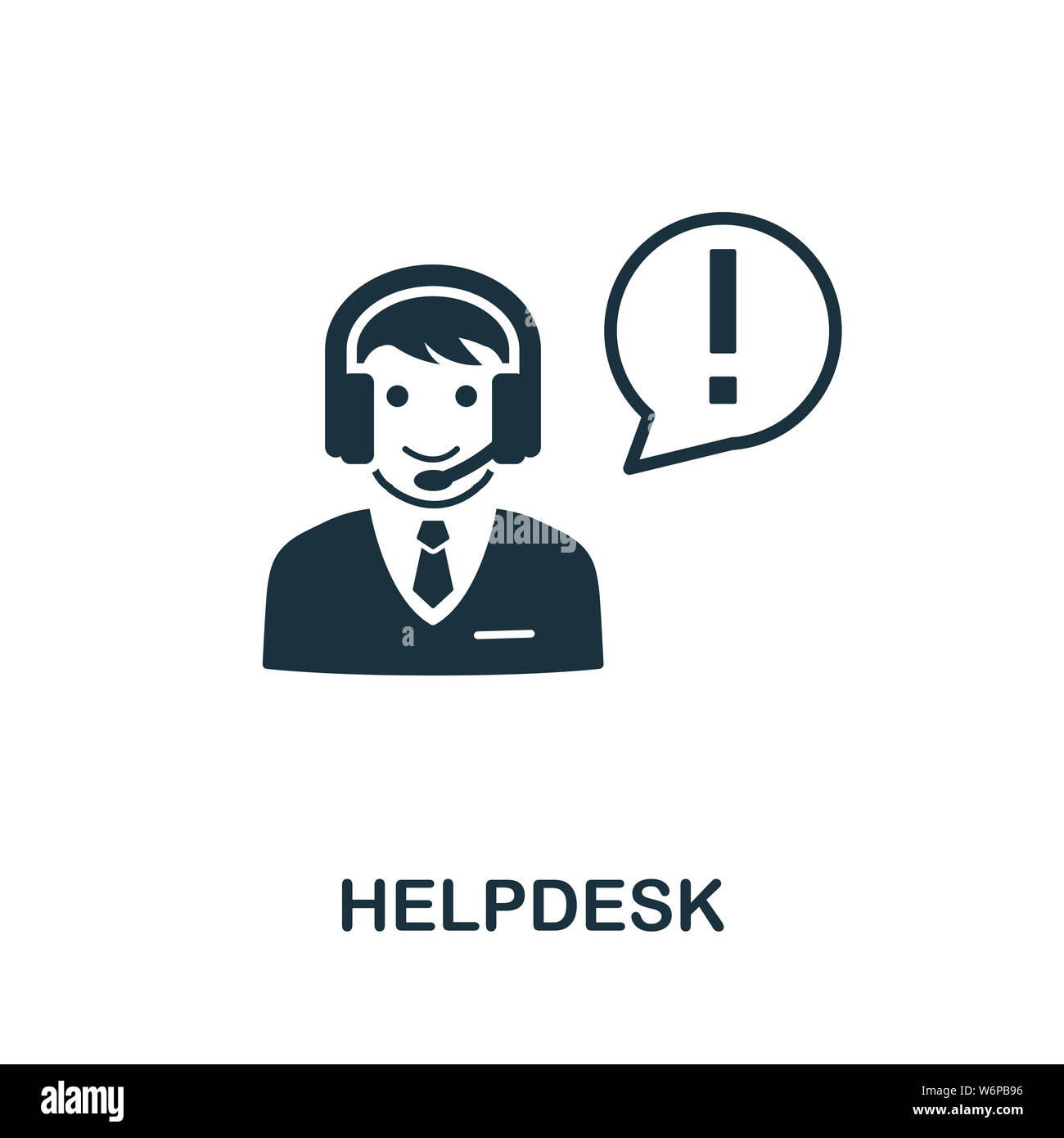 Helpdesk icon symbol. Creative sign from icons collection. Filled flat ...