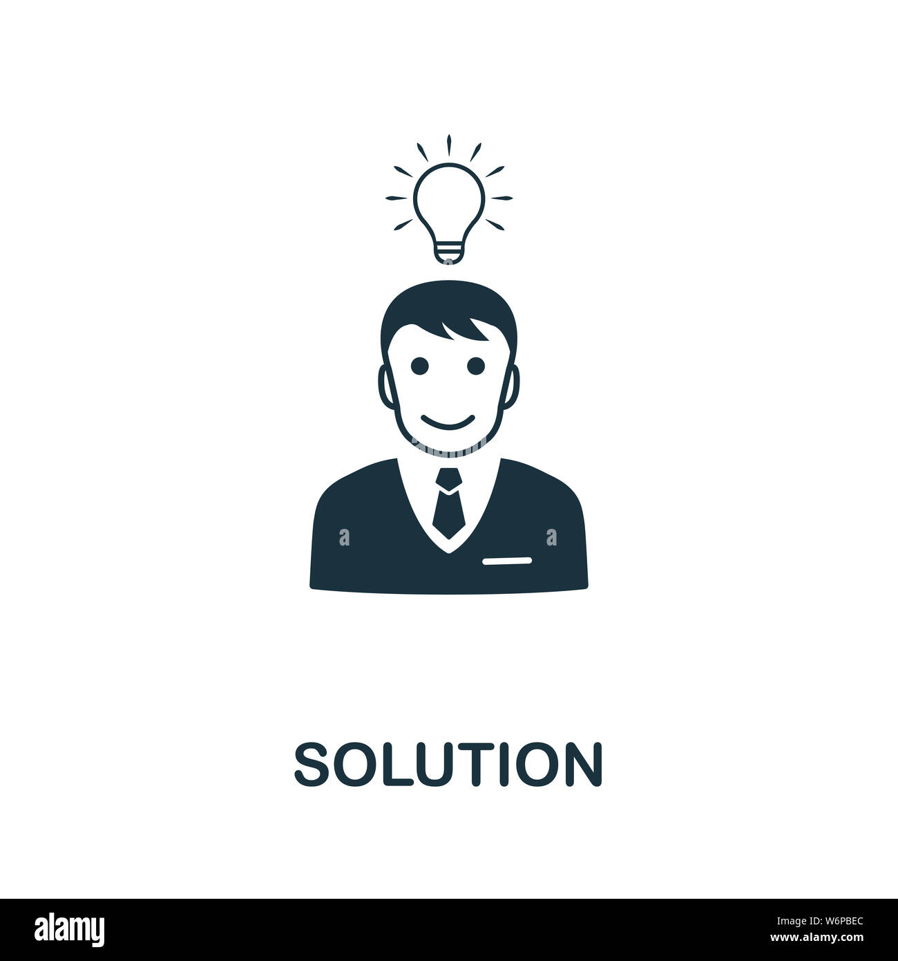 Solution icon symbol. Creative sign from icons collection. Filled flat ...