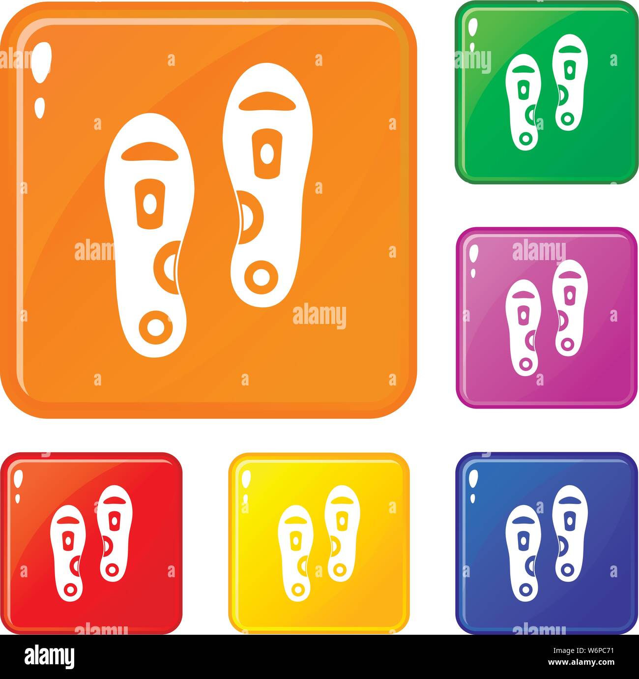Orthopedic insoles icons set vector color Stock Vector Image & Art - Alamy