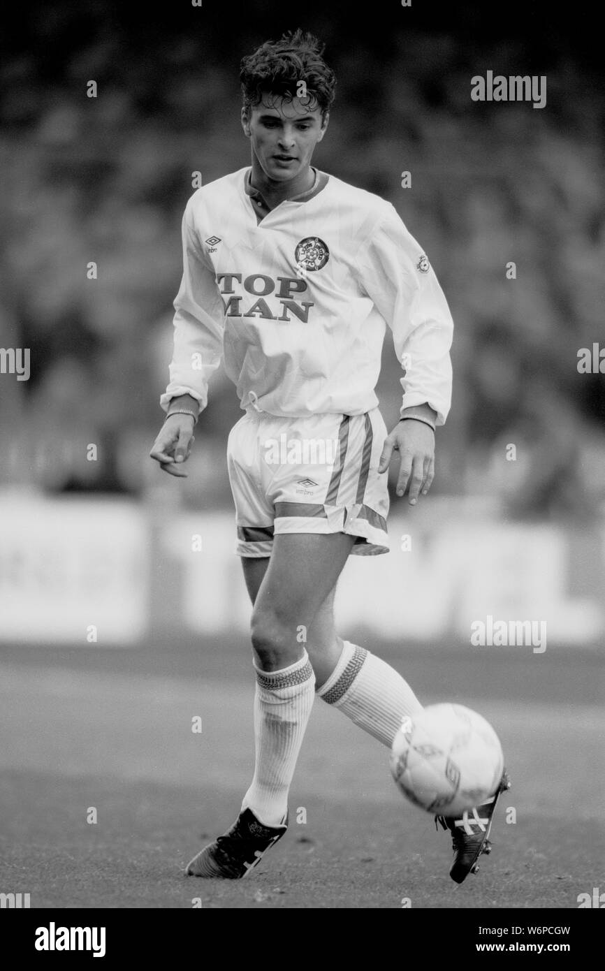 GARY SPEED, LEEDS UNITED FC, 1990 Stock Photo - Alamy