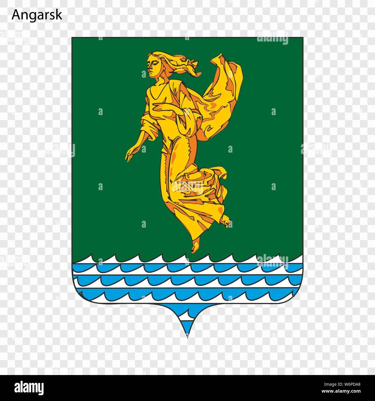 Emblem of Angarsk. City of Russia. Vector illustration Stock Vector ...