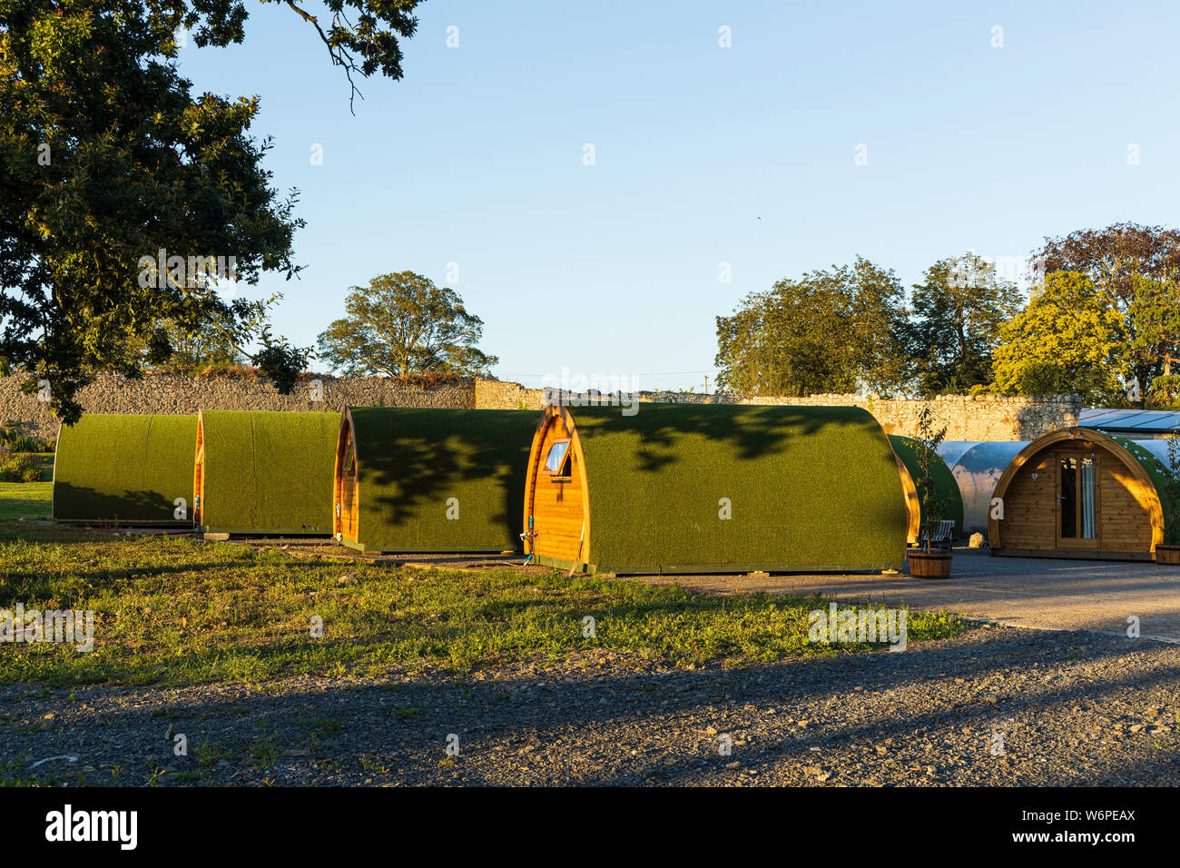 Glamping pods at Cloughjordan House, County Tipperary, Ireland Stock ...