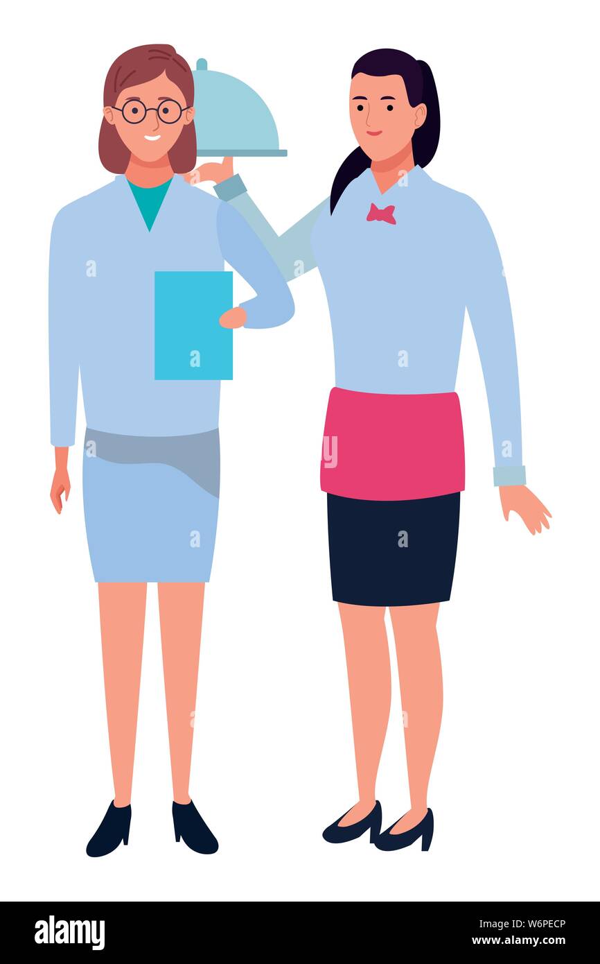 Professionals workers couple smiling cartoons Stock Vector Image & Art ...