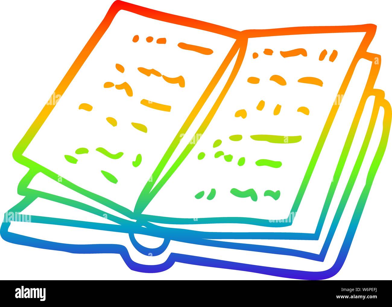 Open Book Rainbow Illustration Cut Out Stock Images And Pictures Alamy