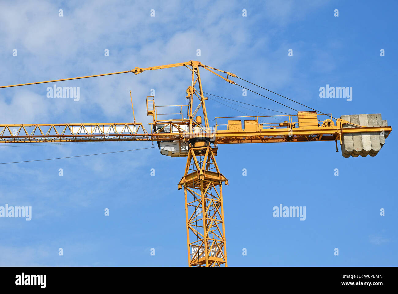 Tower crane at the construction site Stock Photo - Alamy