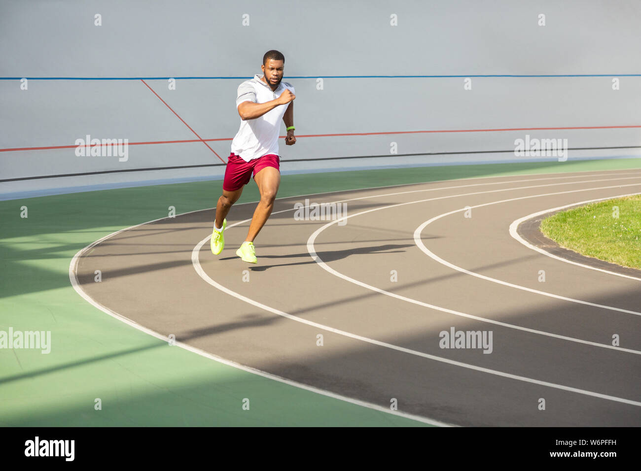 Bearded fit young African American professional male runner Stock Photo ...