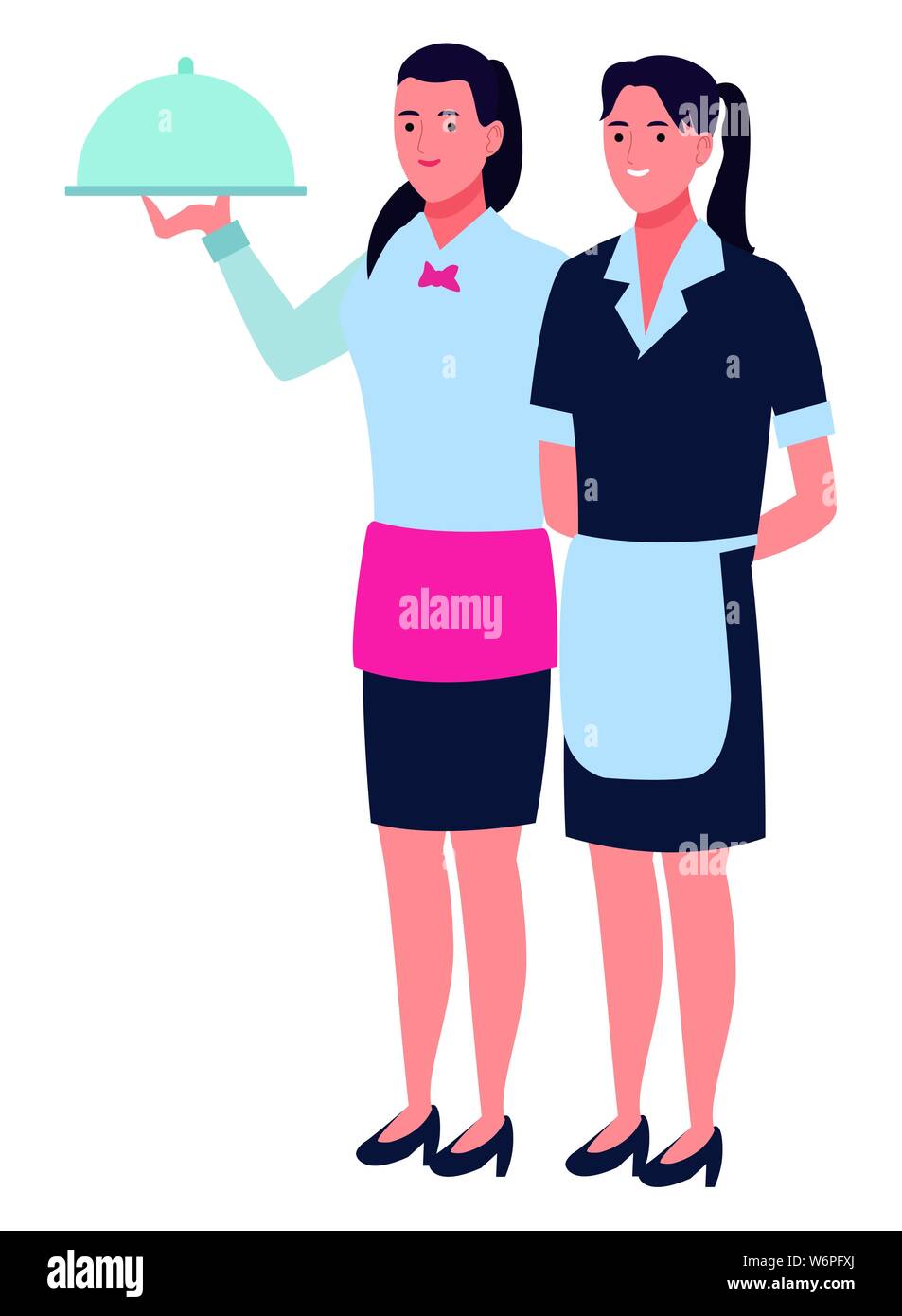 Professionals workers couple smiling cartoons Stock Vector Image & Art ...