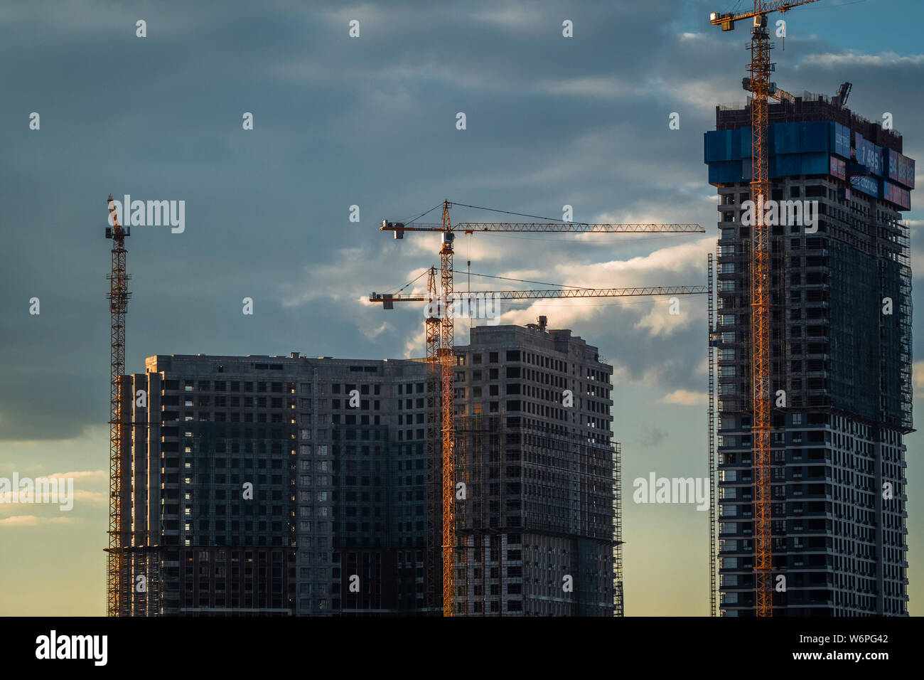 Russia, Moscow. Housing construction Stock Photo - Alamy