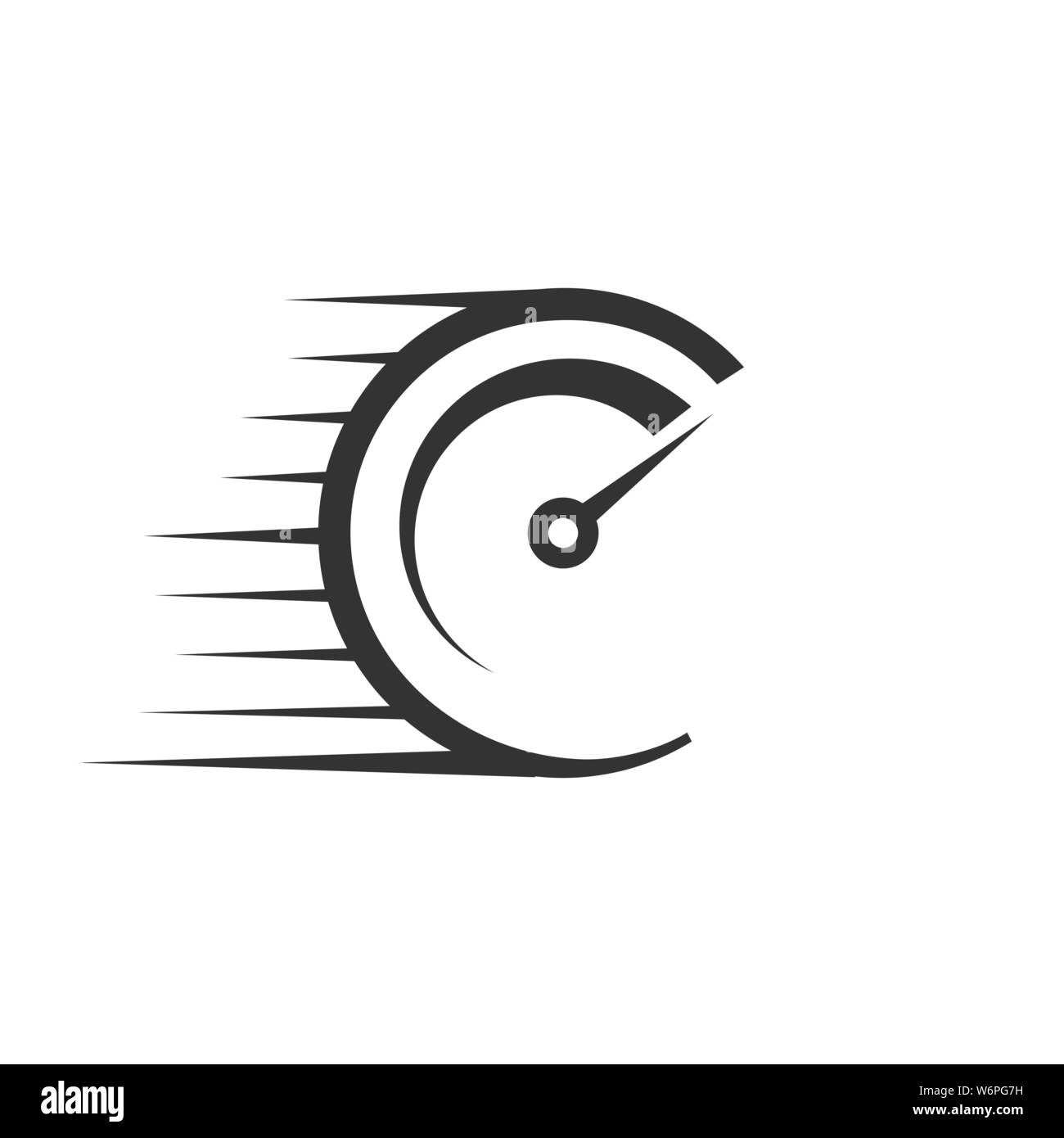 Fast vector icon with speed meter . Template for your design Stock ...