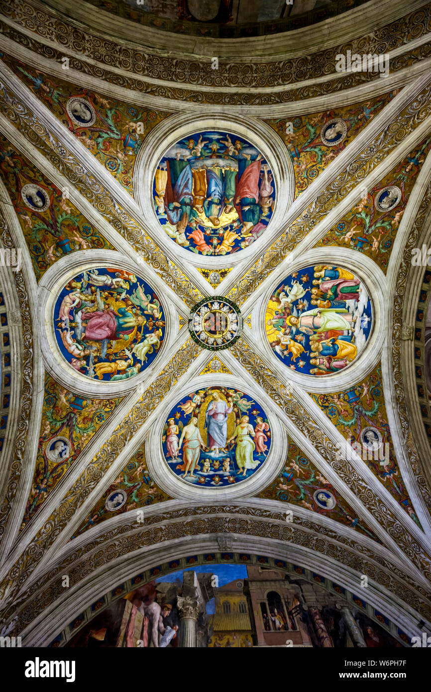 Ceiling frescos in the Vatican Museums in Roma, Italy Stock Photo - Alamy