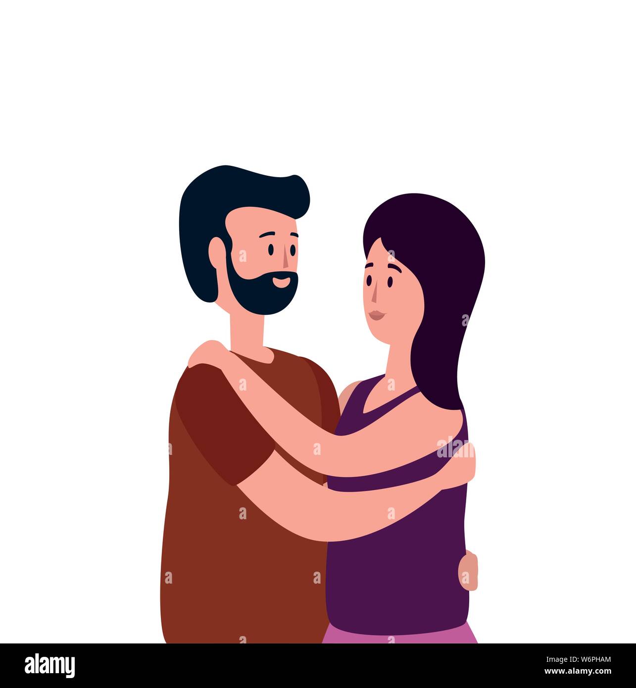 cute lovers couple avatars characters Stock Vector Image & Art - Alamy