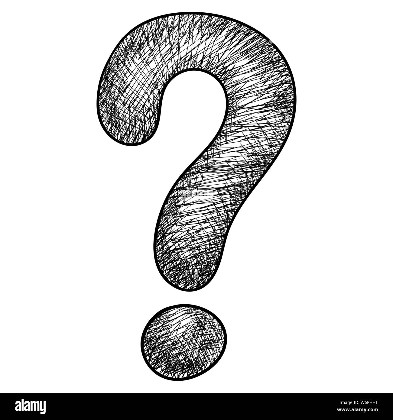 Question mark. Grunge style. Hand drawn doodle Stock Vector Image & Art ...