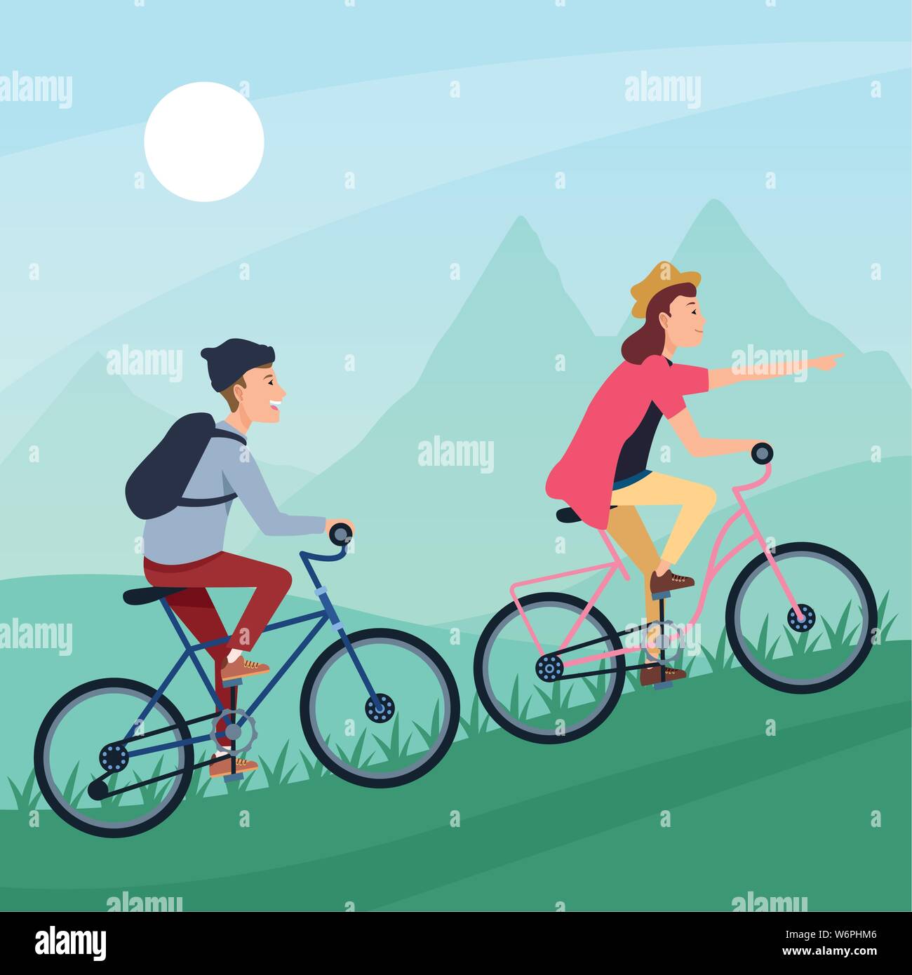 sport outdoor sportive activity cartoon Stock Vector Image & Art - Alamy