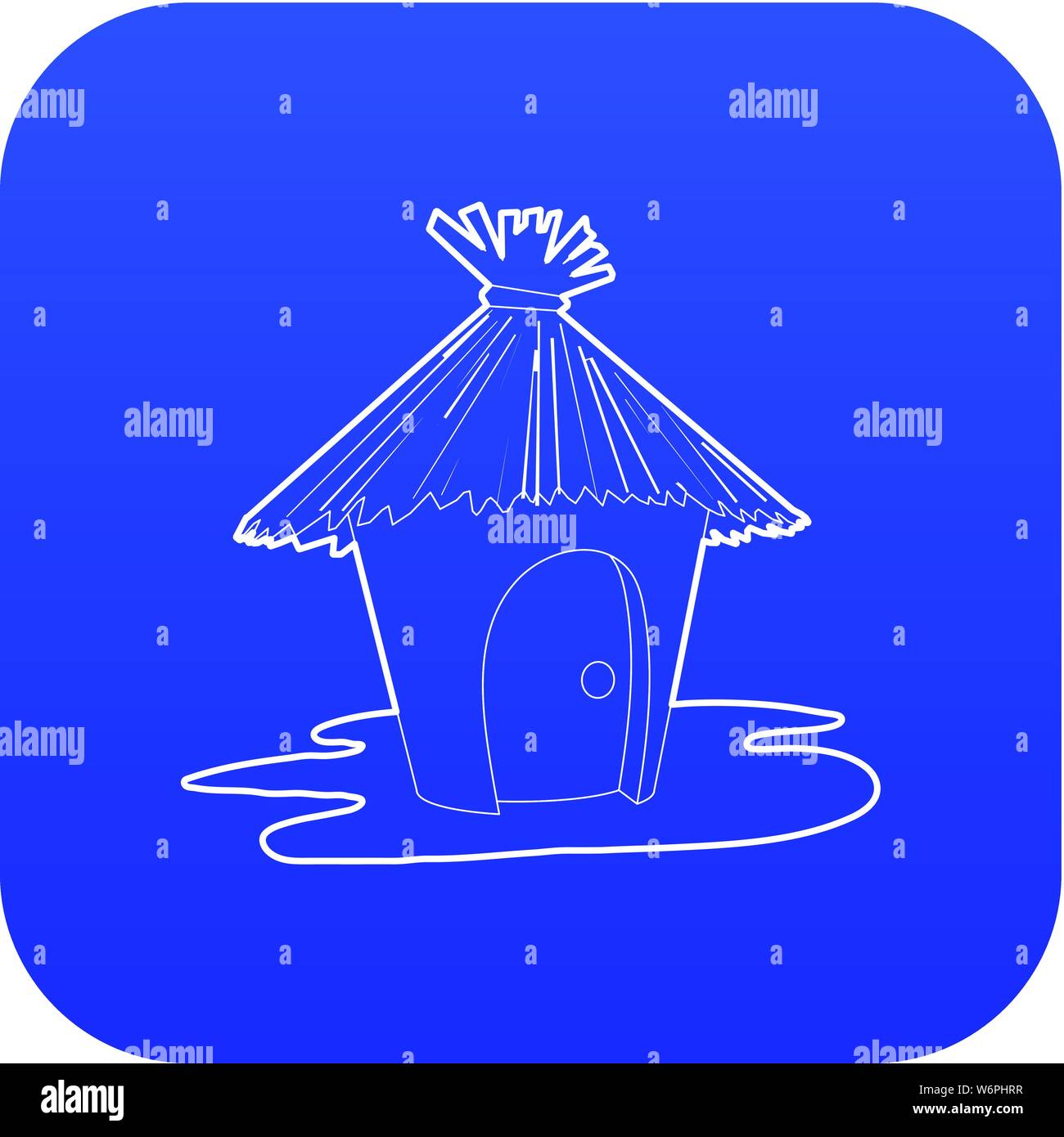 Hut icon blue vector Stock Vector Image & Art - Alamy