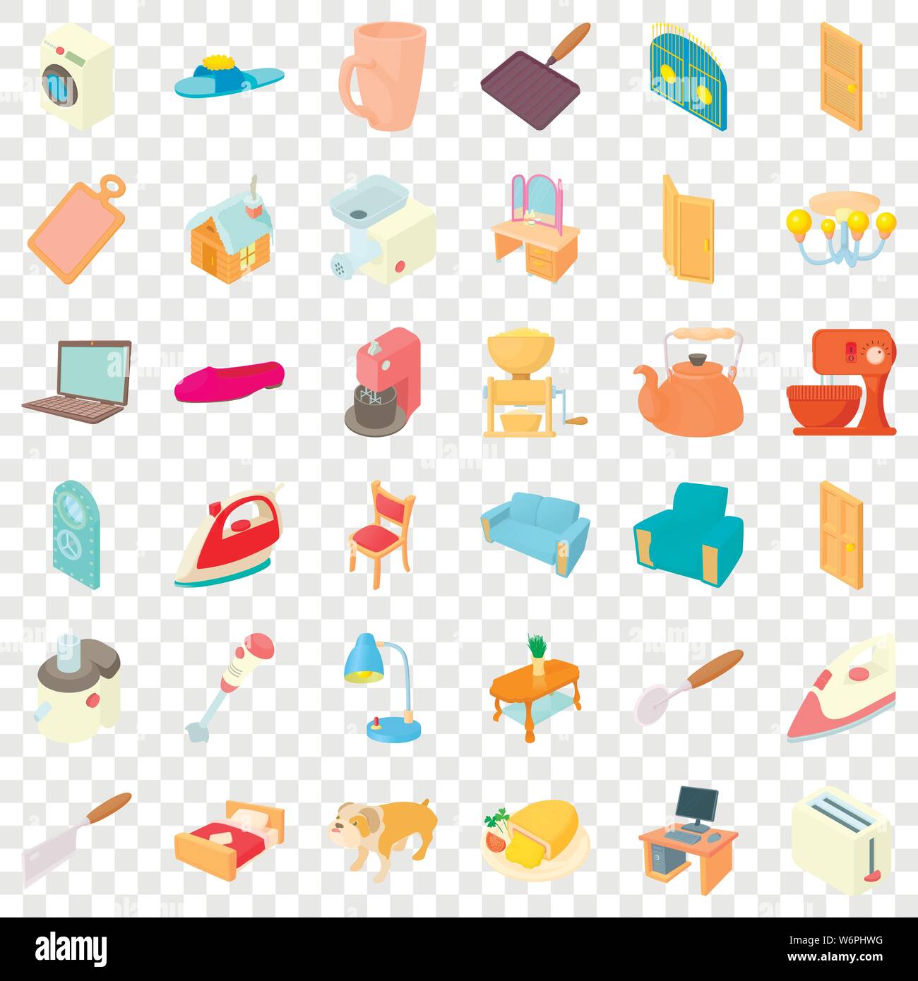Home icons set, cartoon style Stock Vector Image & Art - Alamy