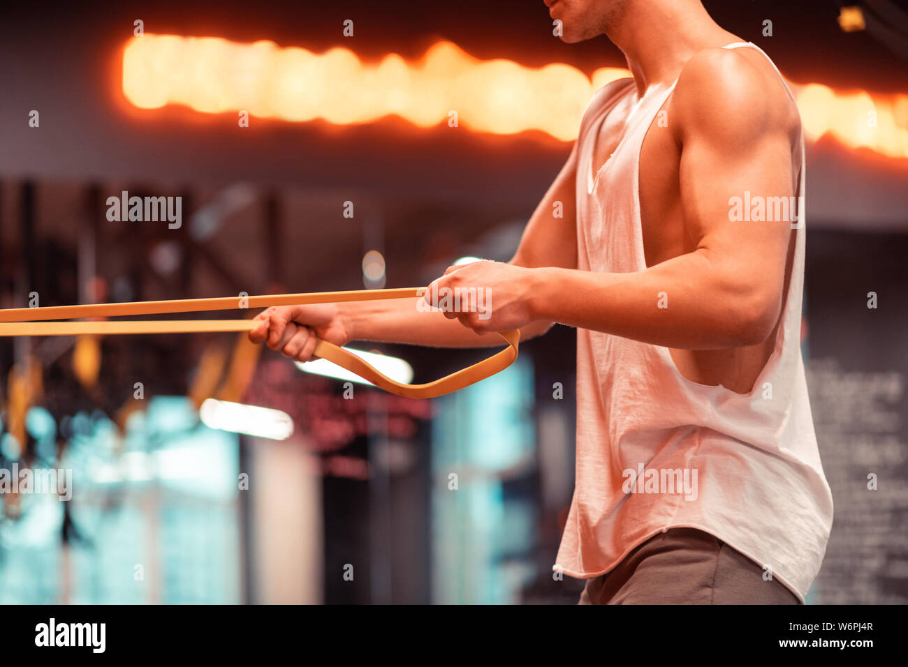 Hands pulling rubber band hi-res stock photography and images - Alamy