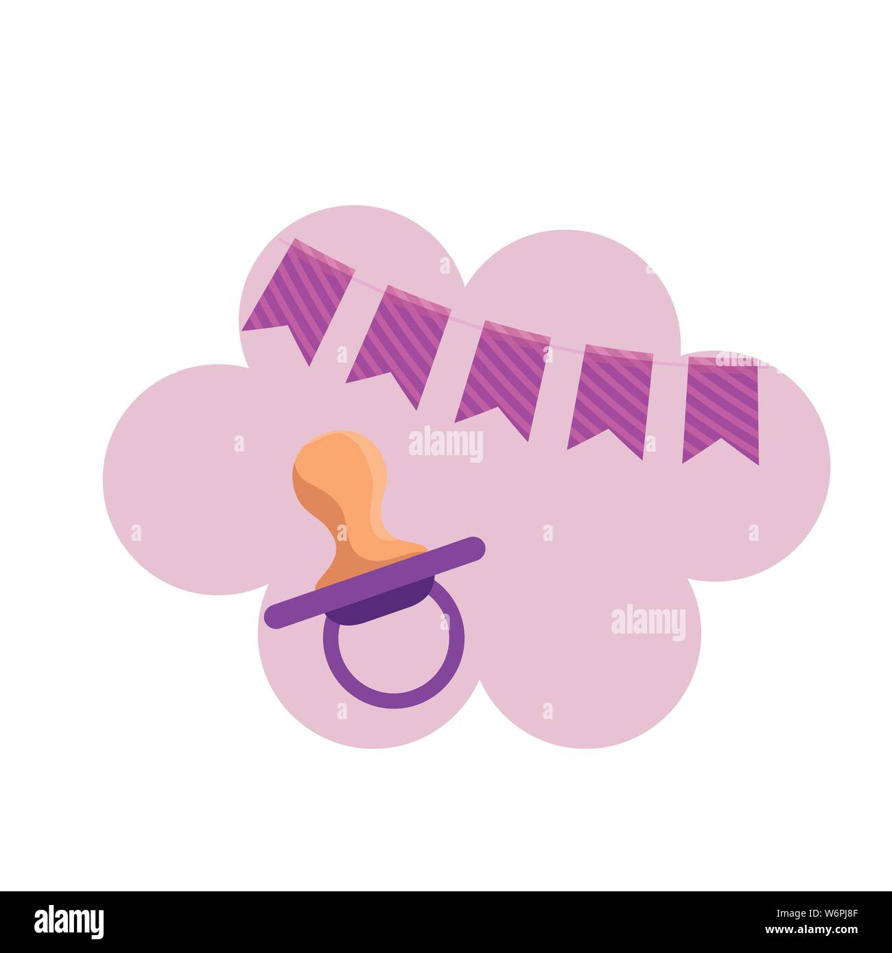 baby shower card with pacifier Stock Vector Image & Art - Alamy