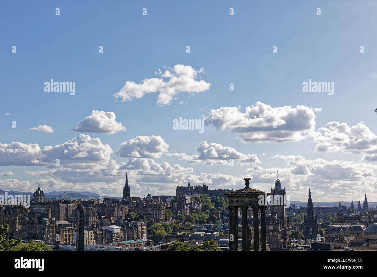Edinburgh Castle view from Calton Hill - Edinburgh, Scotland, United ...