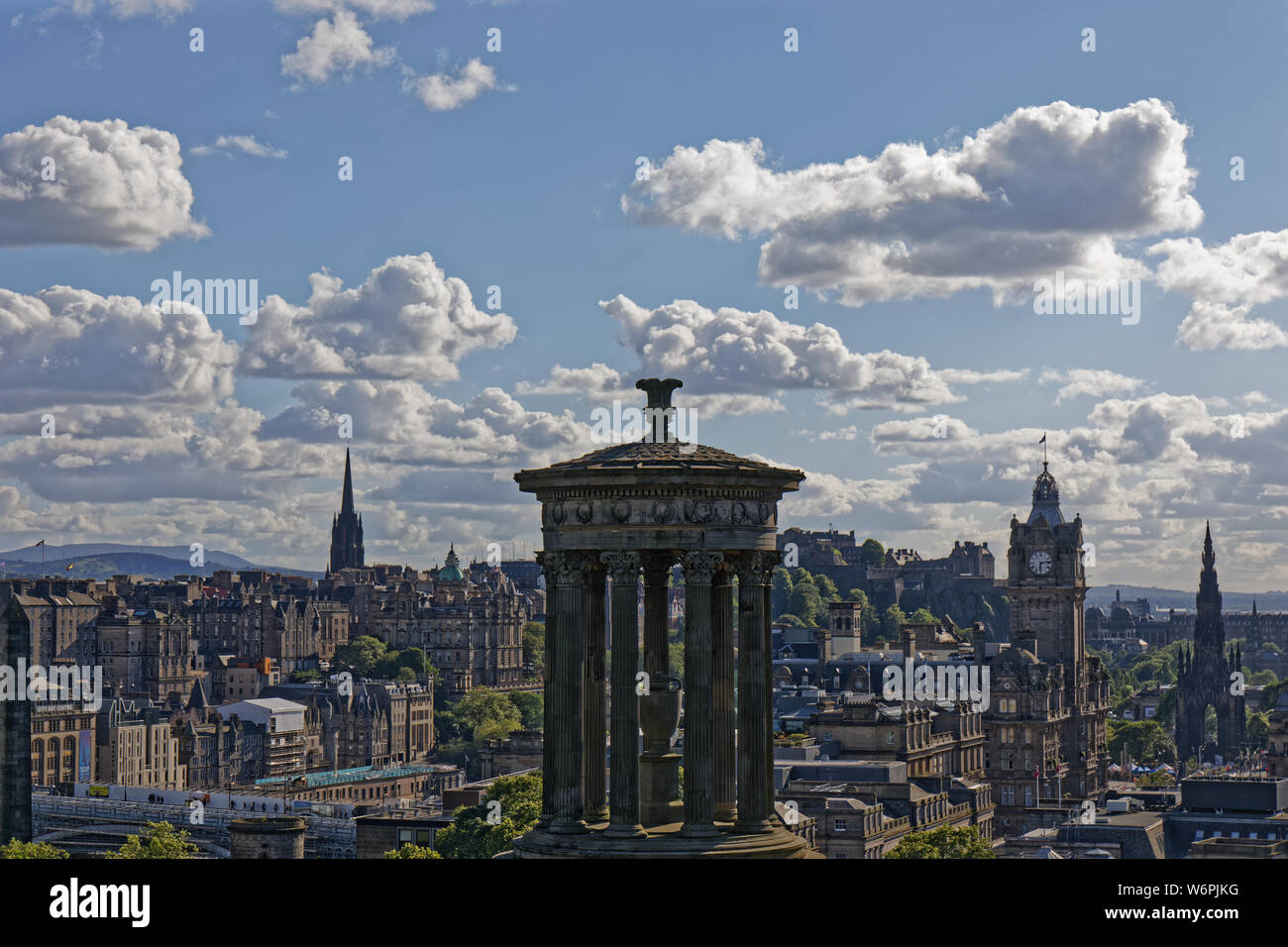 Edinburgh Castle view from Calton Hill - Edinburgh, Scotland, United ...