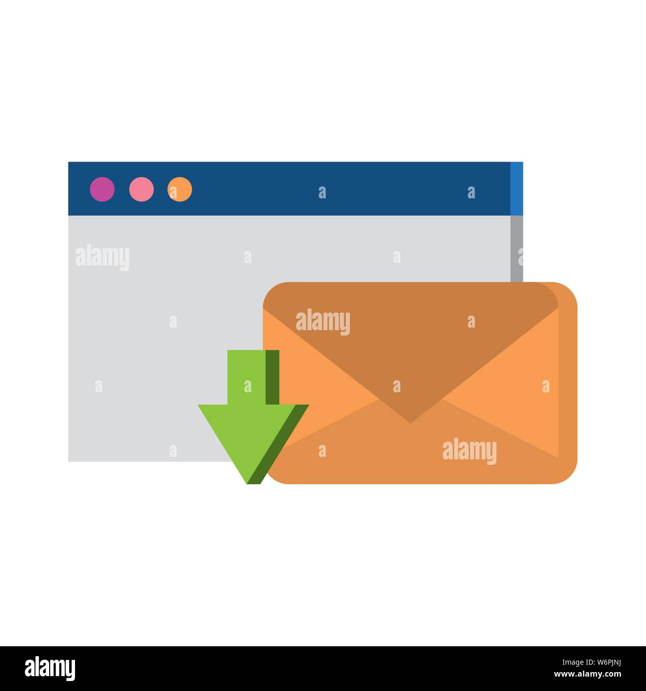 email message digital card cartoon Stock Vector Image & Art - Alamy