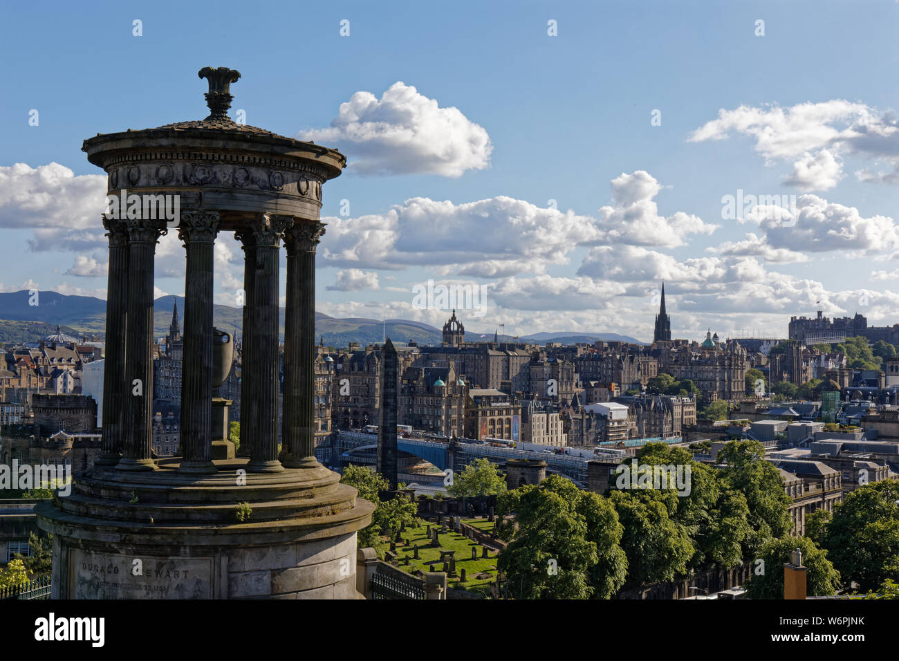 Edinburgh Castle view from Calton Hill - Edinburgh, Scotland, United ...
